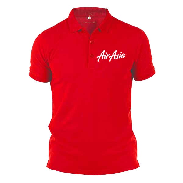 baju sulam Embroidery POLO T SHIRT FOR MEN & WOMRN AIRASIA AIR ASIA ...