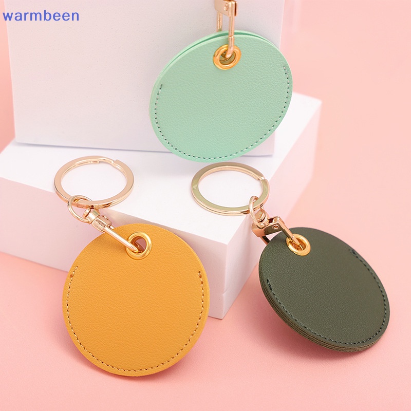 (warmbeen) Leather access card holder, water drop keychain, bus card ...