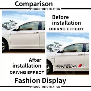 Nissan Car Stickers Auto Door Side Body Decor Decals Anti-scratch Cover ...