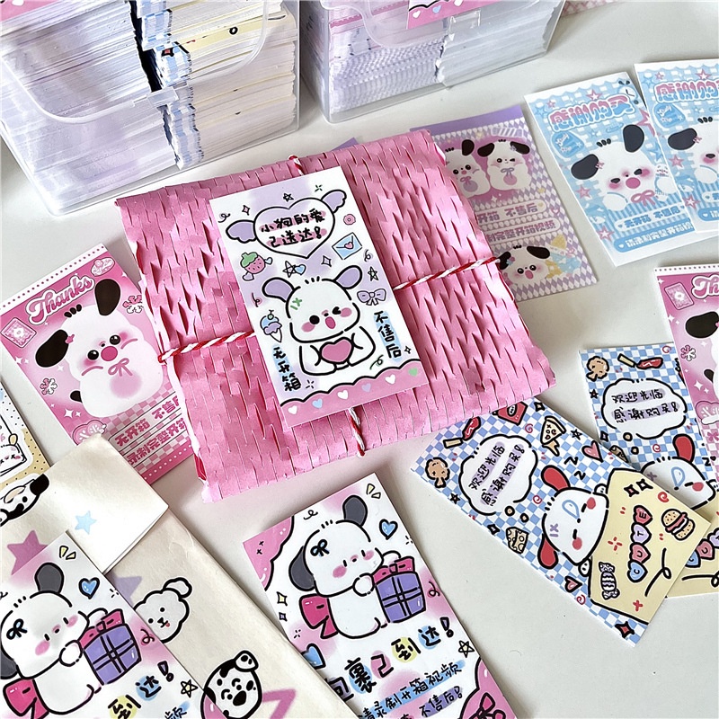 Steve 20pcs Cute Pacha Dog Graffiti Style Small Ticket Sealing Sticker ...