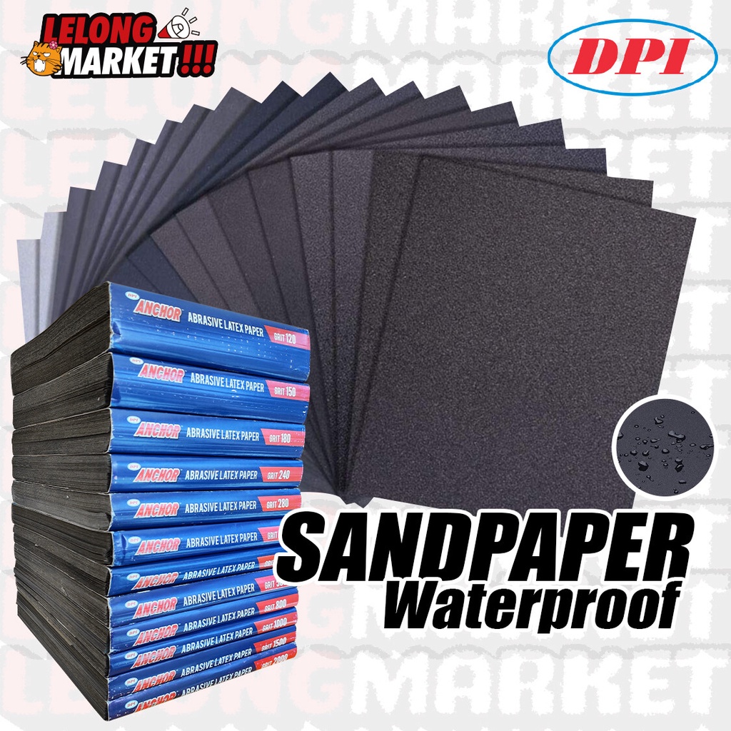 Anchor DPI 80-1500 Kertas Pasir Gosok Body Motor Kereta Sand Paper 80 ...