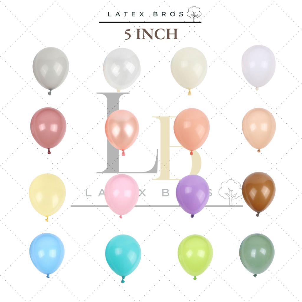 5 Inch High Quality 1g Matte Latex Balloons (100 pieces) | Shopee Malaysia