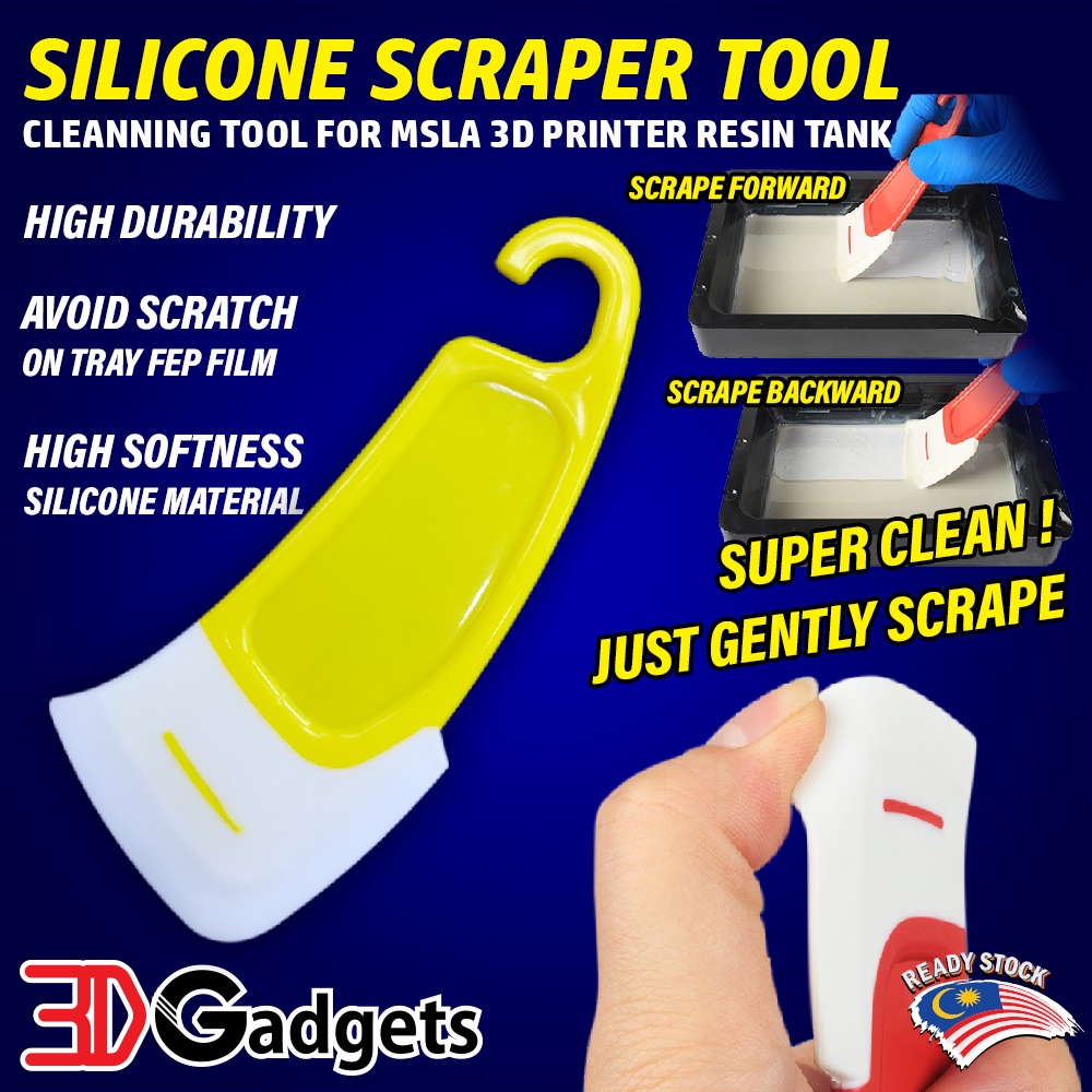 Silicone Scraper Tool Cleaning Tool for MSLA 3D Printer Resin Tank ...