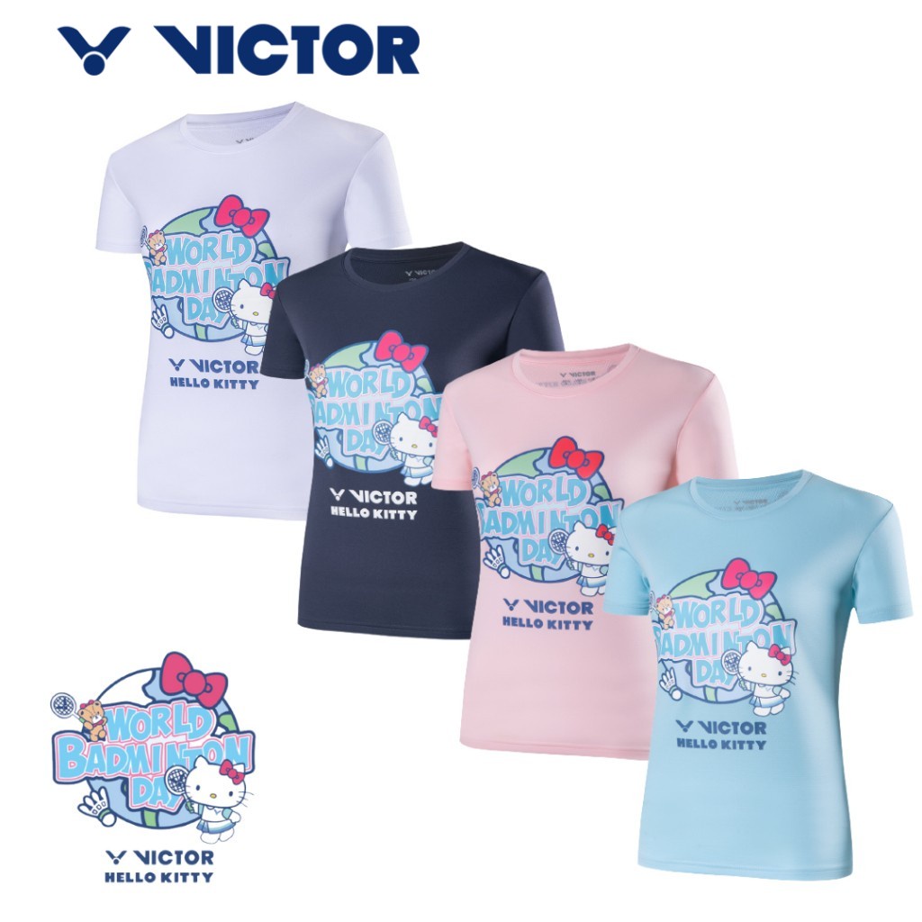 VICTOR x HELLO KITTY WORLD BADMINTON DAY T-Shirt T-KT301 | Shopee Malaysia