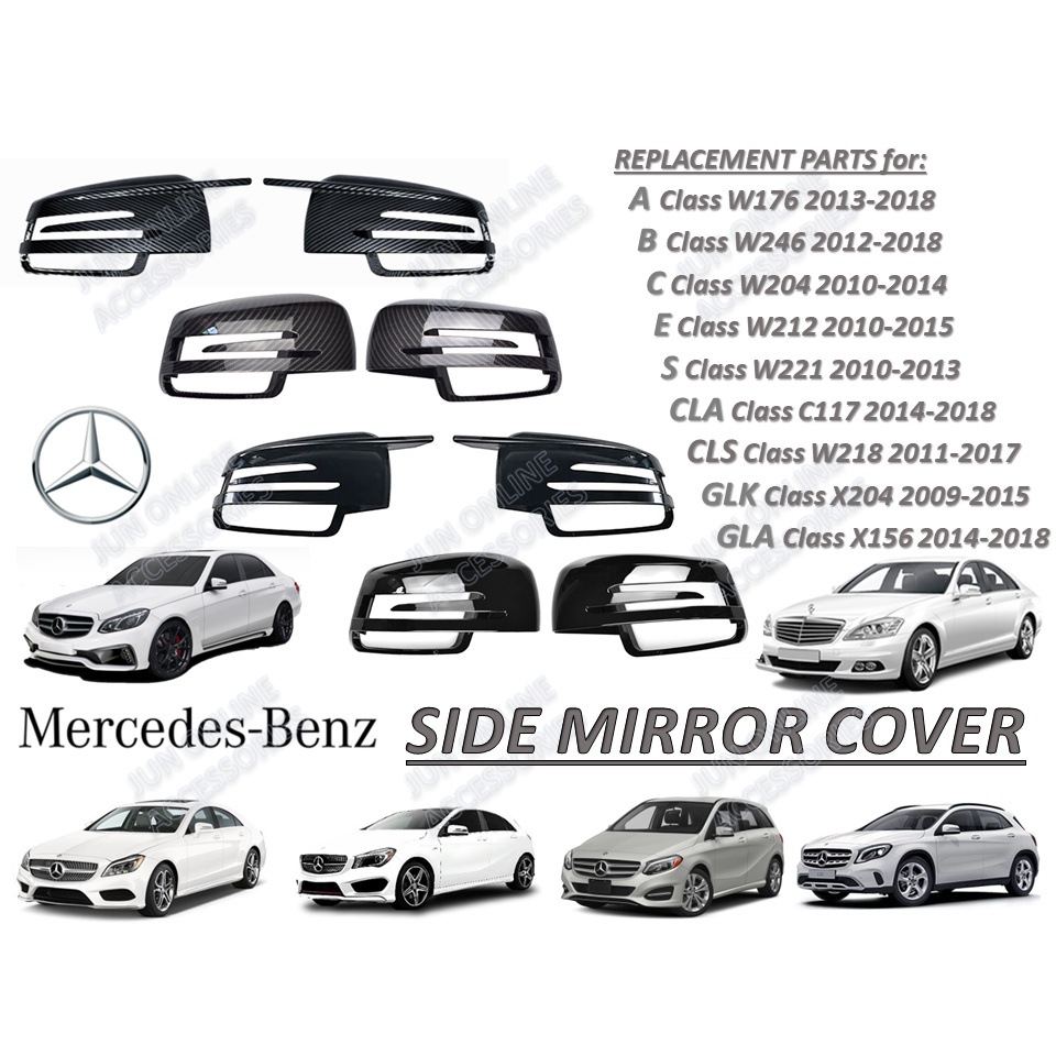 (Replacement) Side Mirror Cover for Mercedes Benz A B C E S CLA CLS GLK ...