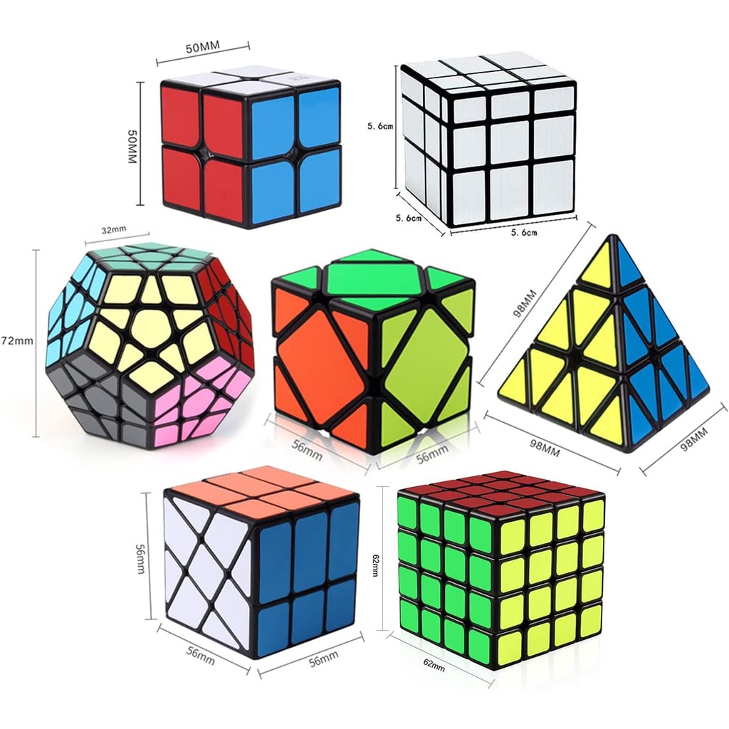 Qiyi Magic Cube 2x2 3x3 4x4 Windmill Megaminx Mirror Cube and Pyramid ...