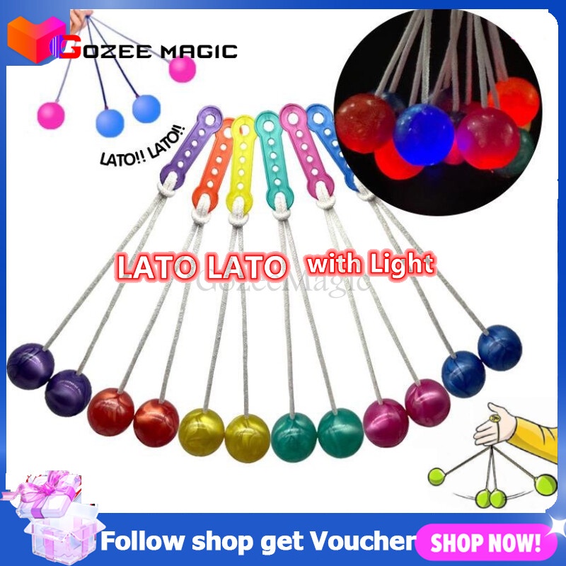Kids Toys Lato Lato Luminous Toys Viral Old School Games Pro-clackers ...