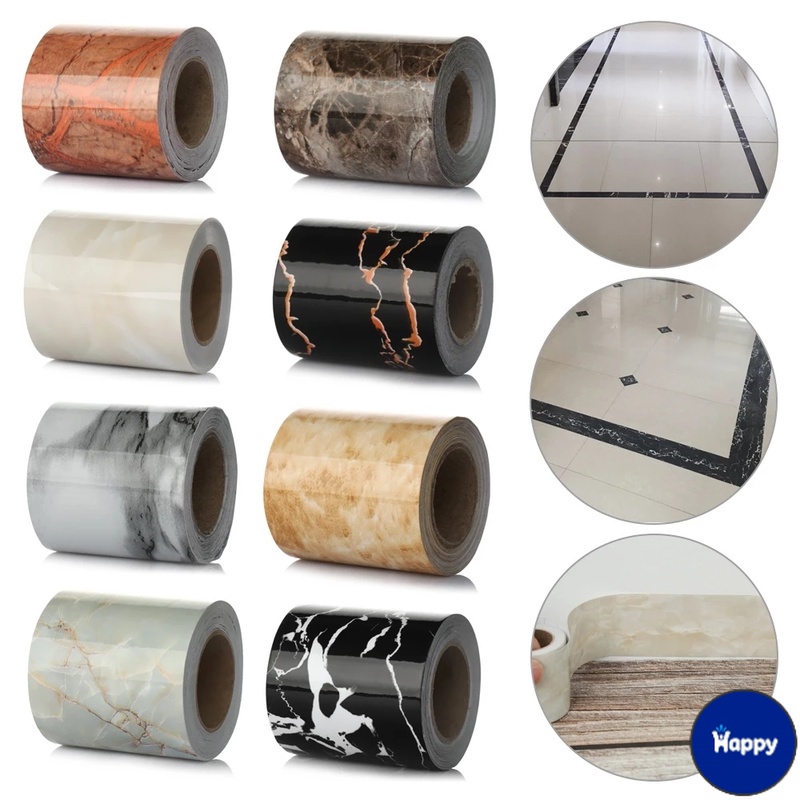 HS DIY Waterproof PVC Wallpaper Strip/Wood Marble Self Adhesive Line ...