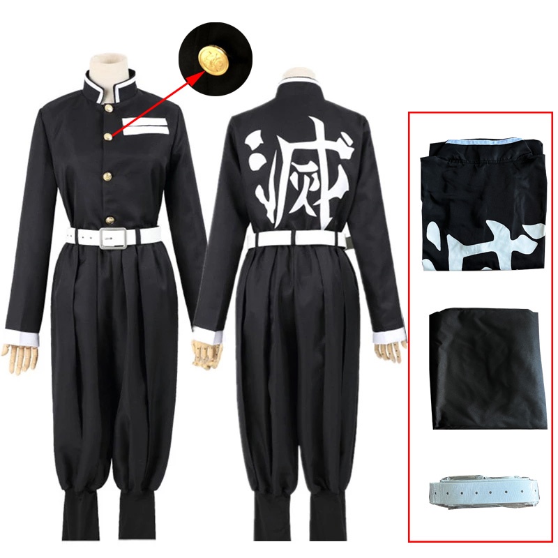 Anime Demon Slayer Kimetsu No Yaiba Cosplay Costume Top Jacket Pants ...