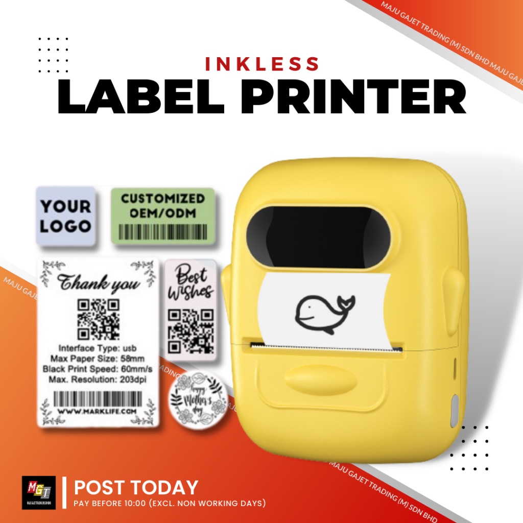 P50 Mini Printer Label Sticker Machine Portable Marklife Bluetooth ...