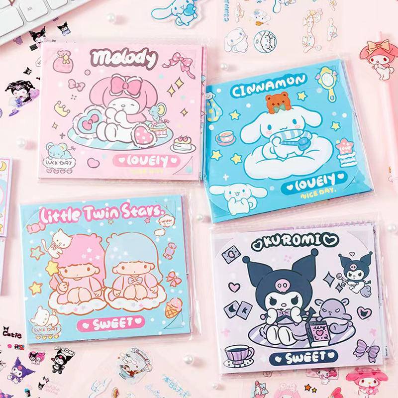 4 Styles Sanrio Sticky Notes Planner Stickers Message Index Paper Flags ...
