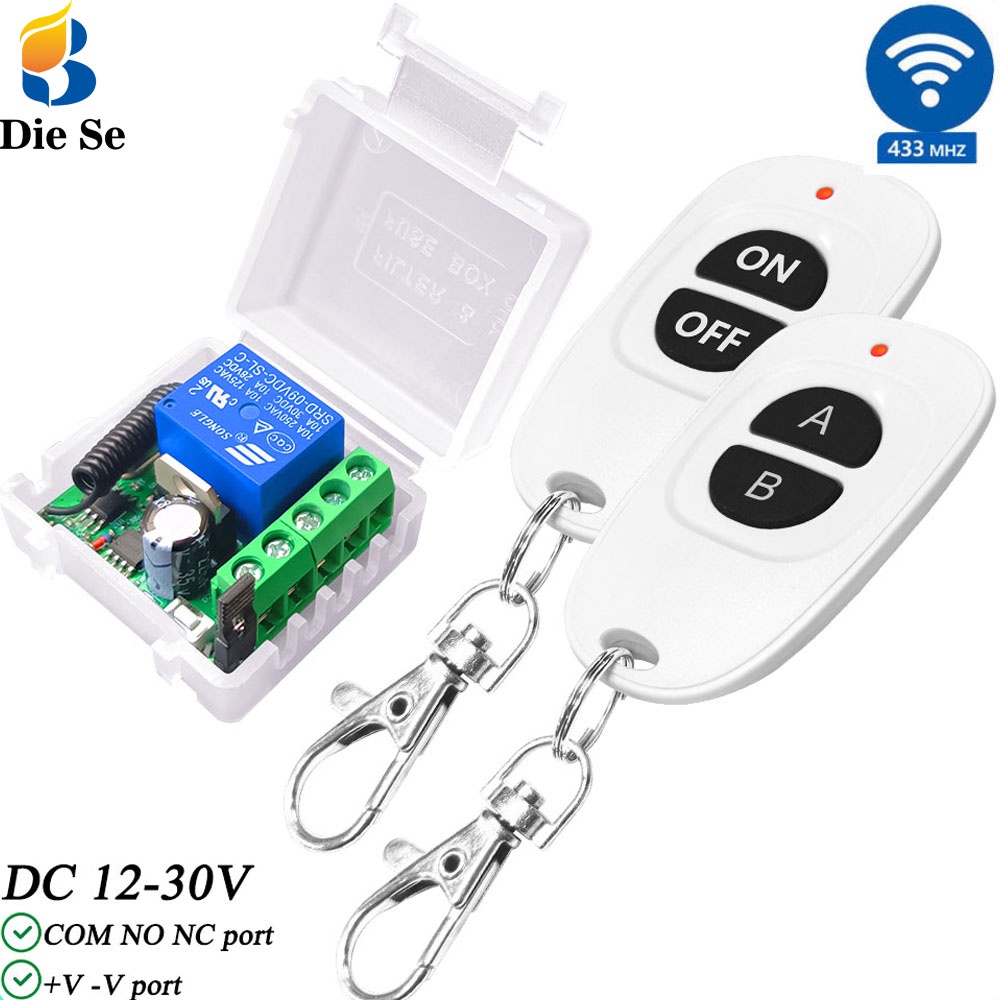 Diese Wireless DC 12V 24V 30V Remote Control Switch 10A Wet Contact Dry ...
