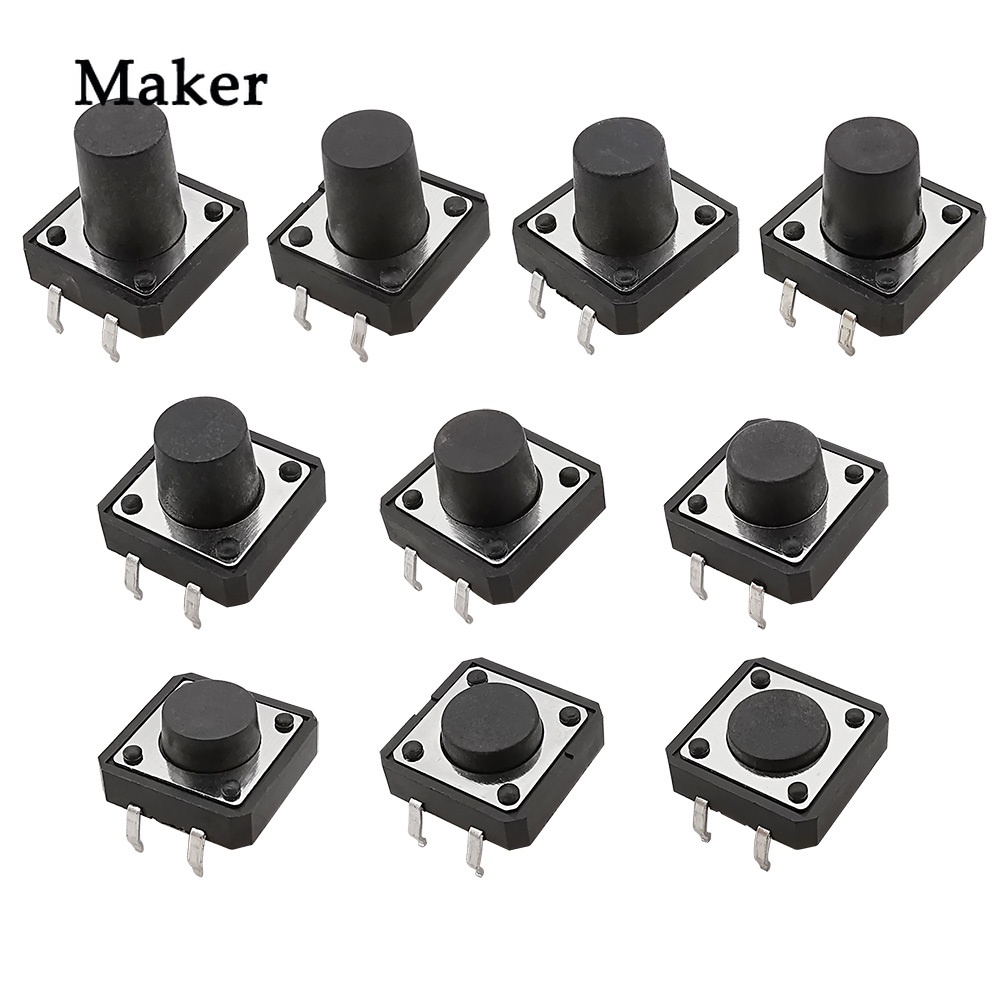 20PCS 12 X 12mm Tactile Push Button Switch Micro Panel PCB Momentary ...