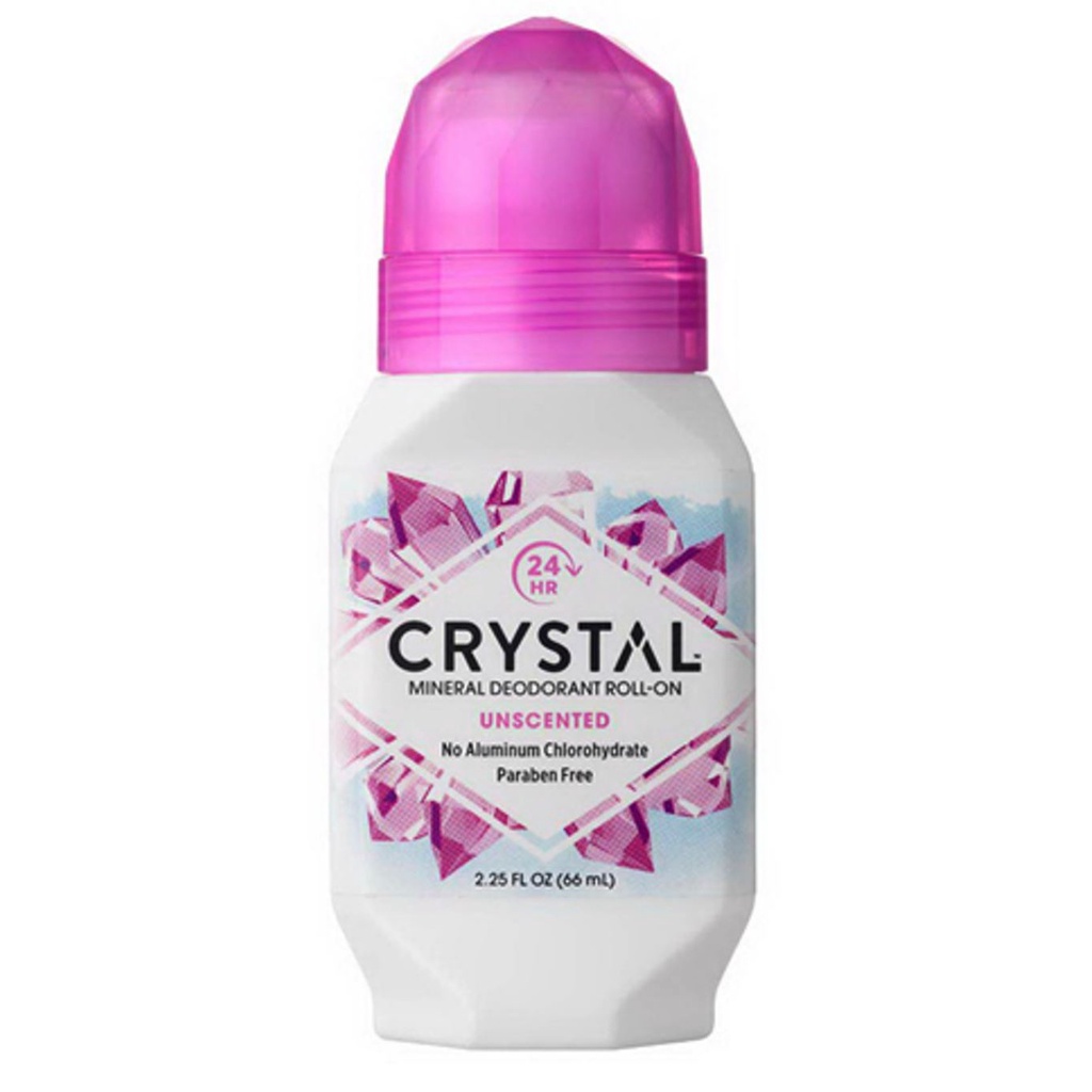 Crystal Body Deodorant, Mineral-Enriched Deodorant Roll-On, Unscented ...