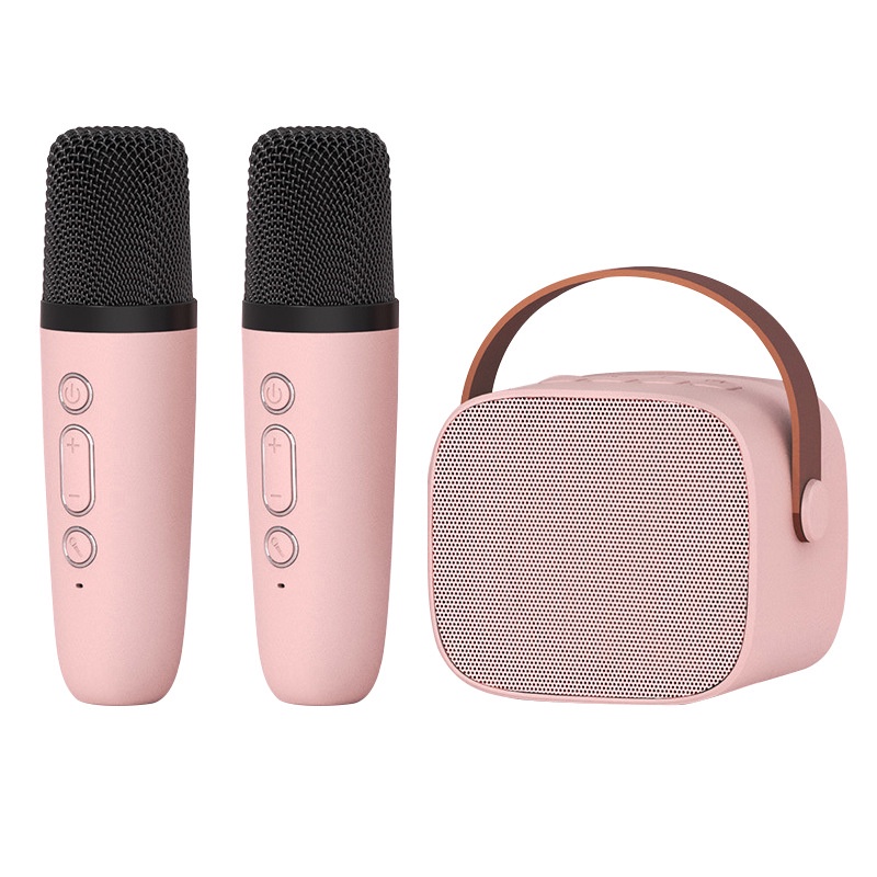 【With 2 Microphoneh】Wireless Karaoke, Mini Speaker with microphone ...