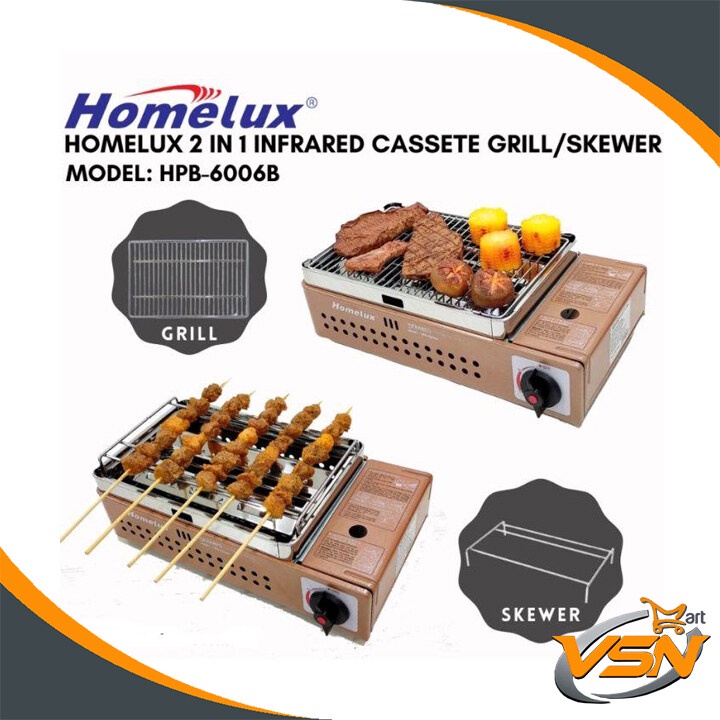 HOMELUX PORTABLE BUTANE GAS BBQ infrared COOKER STOVE DAPUR Camping ...