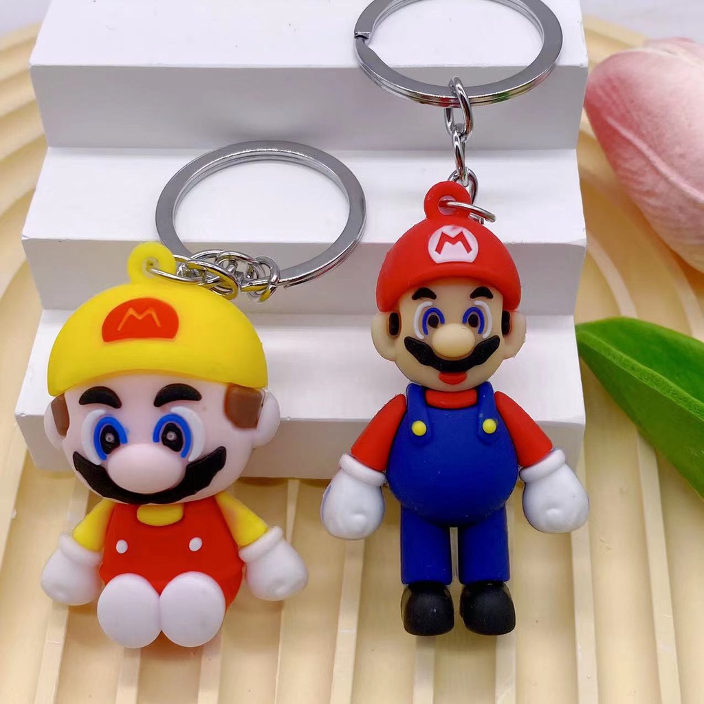 Super Mario Keychain Anime Characters Maria Brothers Luigi Mushroom Bag ...