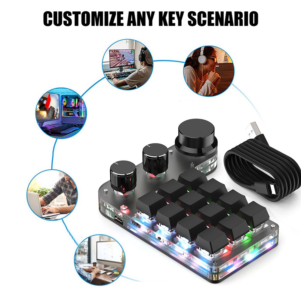 Programmable DIY Mechanical Keyboard RGB Multifunctional Keypad ...