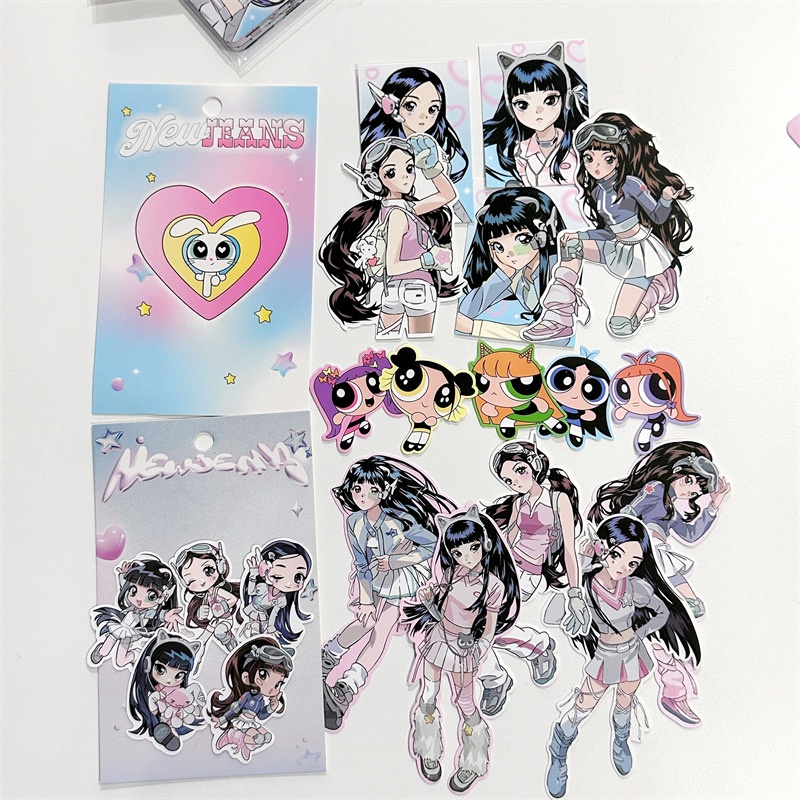 Kpop Idol NWJNS Bunnies The Powerpuff Girls Diary Stickers 10Pcs/set ...