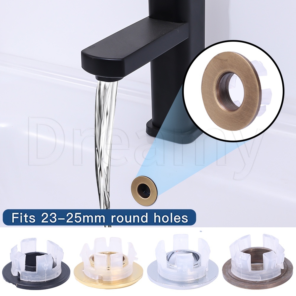 Brass Sink Overflow Cover Chrome Trim Accessories Bathroom Hole Cover ...
