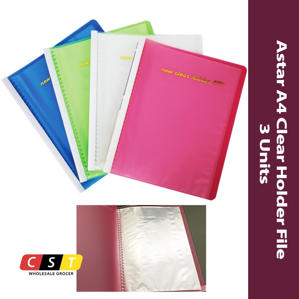 Astar A4 Clear Holder File (359A) X 3 Units | Shopee Malaysia