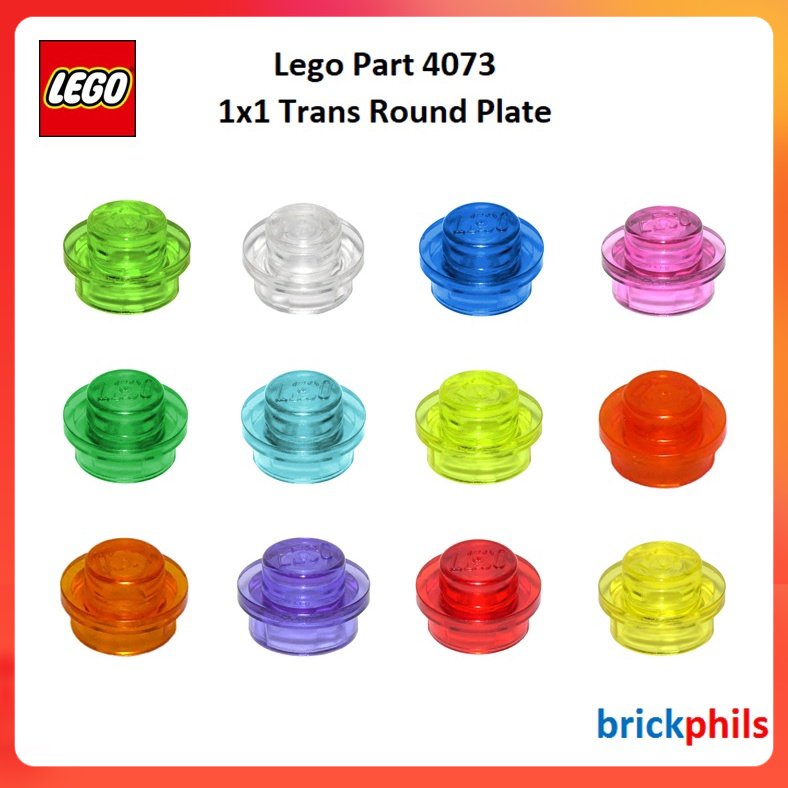 Lego Part 4073 1x1 Transparent Round Plate (10pcs per Lot) | Shopee ...