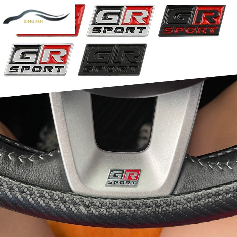 XINFAN 1 X 3D Metal GR SPORT Logo Steering Wheel Emblem Sticker Center ...