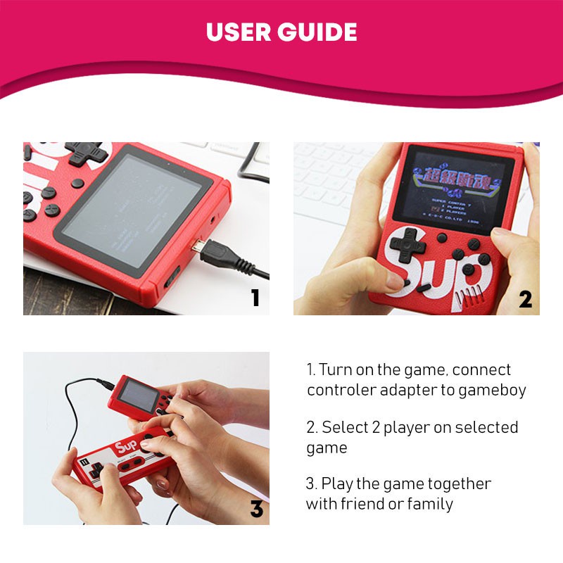 400 in 1 Original Retro Mini Gameboy Game Console Built in 400 Games AV ...