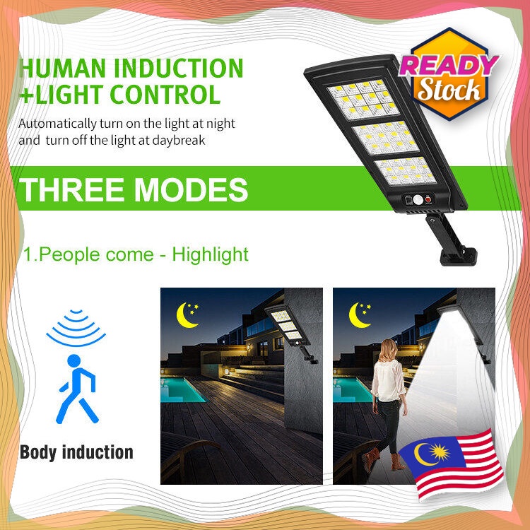 Outdoor Solar Street Light Solar Powered Lights Motion Sensor Outdoor ...
