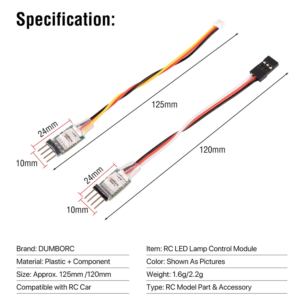 DUMBORC RC Light Controller LED Switch Panel System 3CH for RC Car ...