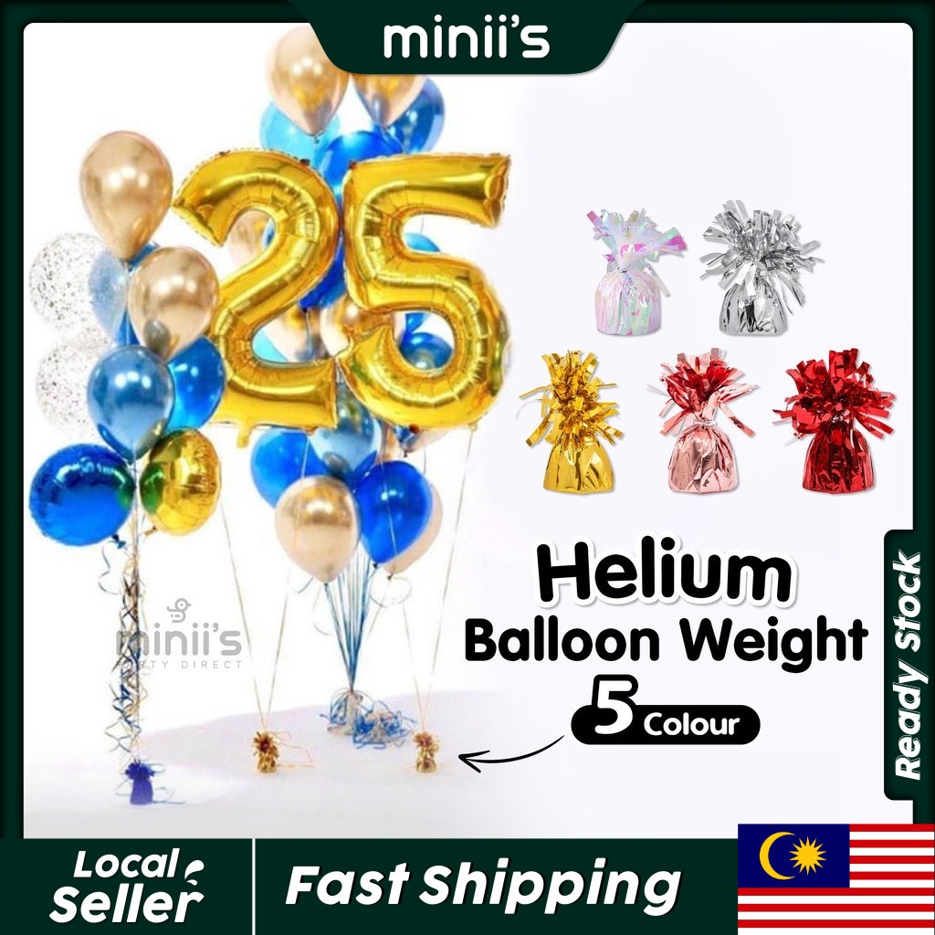 Miniis 1 Pcs Metallic Wrapped Helium Balloon Weights for Party ...