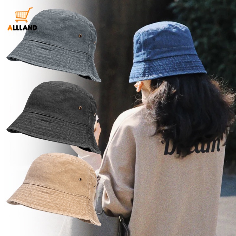 Foldable Cowboy Solid Color Bucket Hat/ Corduroy Washed Wide Brim ...