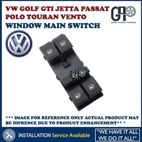 VW GOLF GTI JETTA PASSAT POLO TOURAN VENTO POWER WINDOW MAIN SWITCH ...