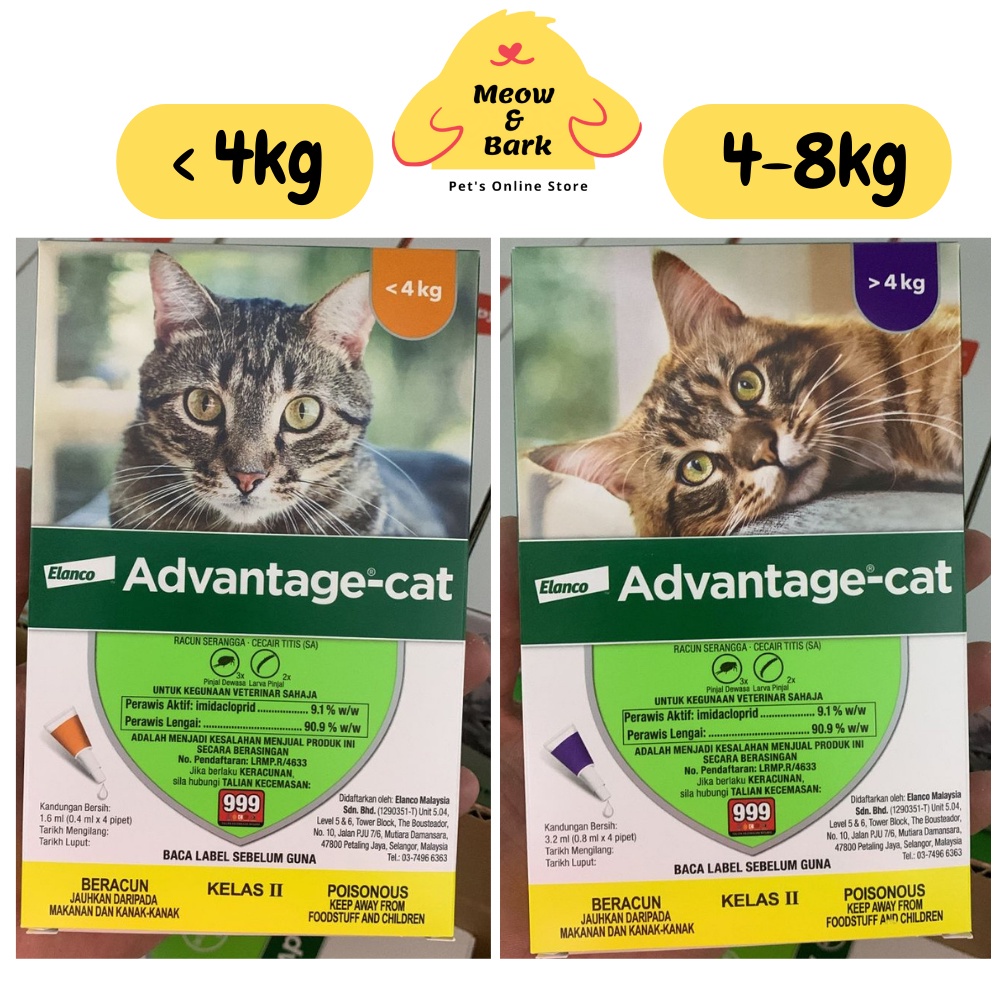 Bayer Advantage Cat Spot On Flea Treatment Cat Care Shopee Malaysia
