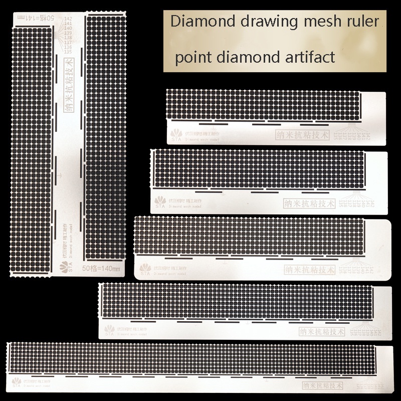 800/599/520/400/360/240/216 Holes Diamond Drawing Mesh Ruler Point ...