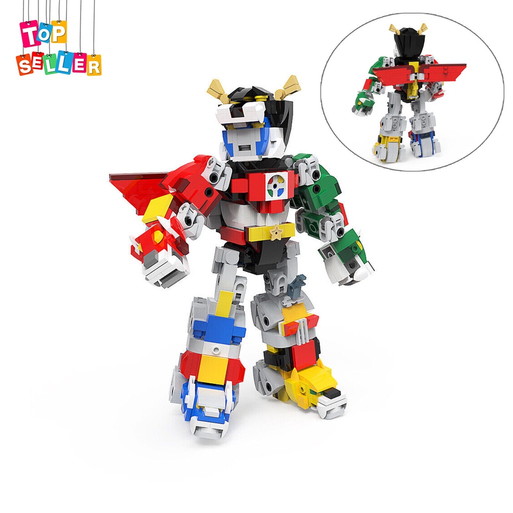 MOC-54562 Voltron Mecha Warrior Iconic Robot Model 712 Bricks Version1 ...