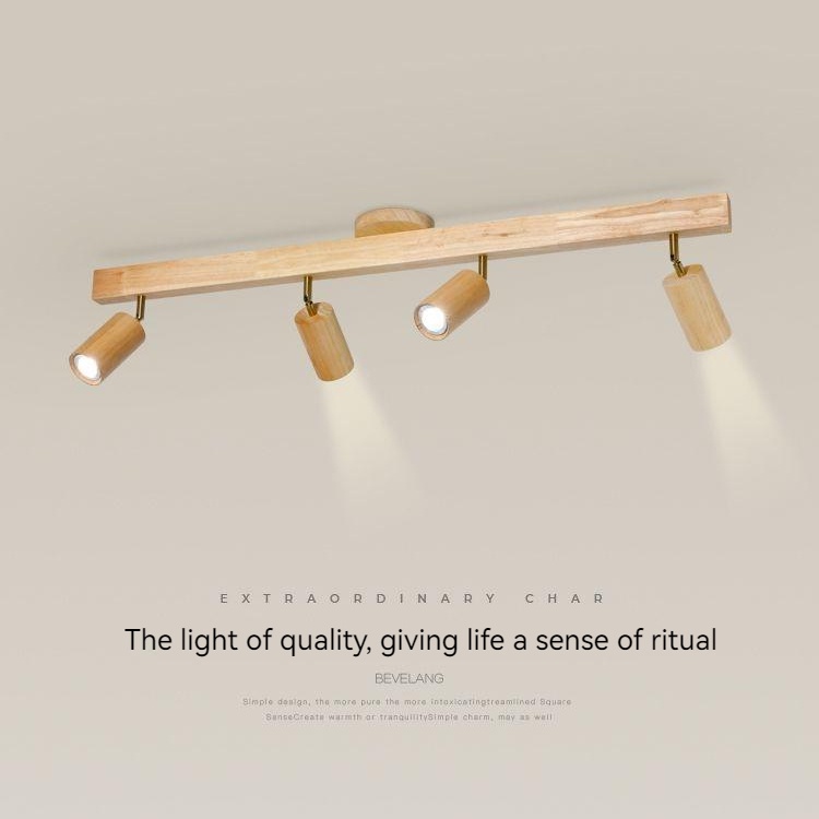 New Nordic LED Wood Spotlights for Bedroom, TV Background Wall ...