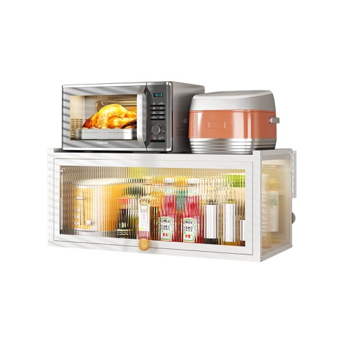 (Ambient Light) Luxury Transparent Kitchen Cabinets Modern Rack Kitchen ...