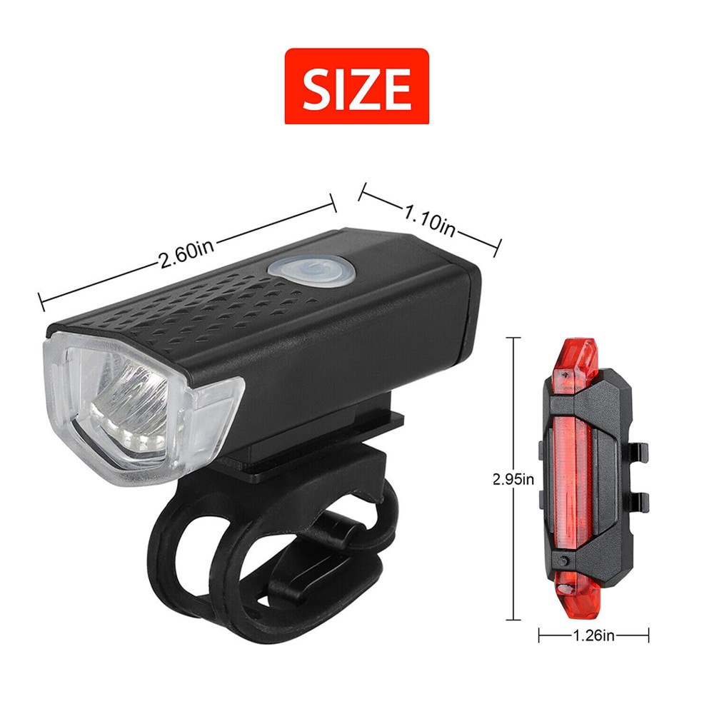 (2 IN A SET) Bike Bicycle Light USB LED Rechargeable Set Mountain Cycle ...