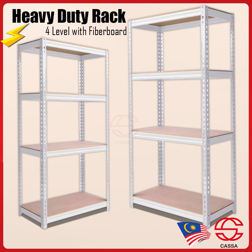 Cassa 4 Tier Heavy Duty Boltless Rack Metal Home Storage Warehouse ...