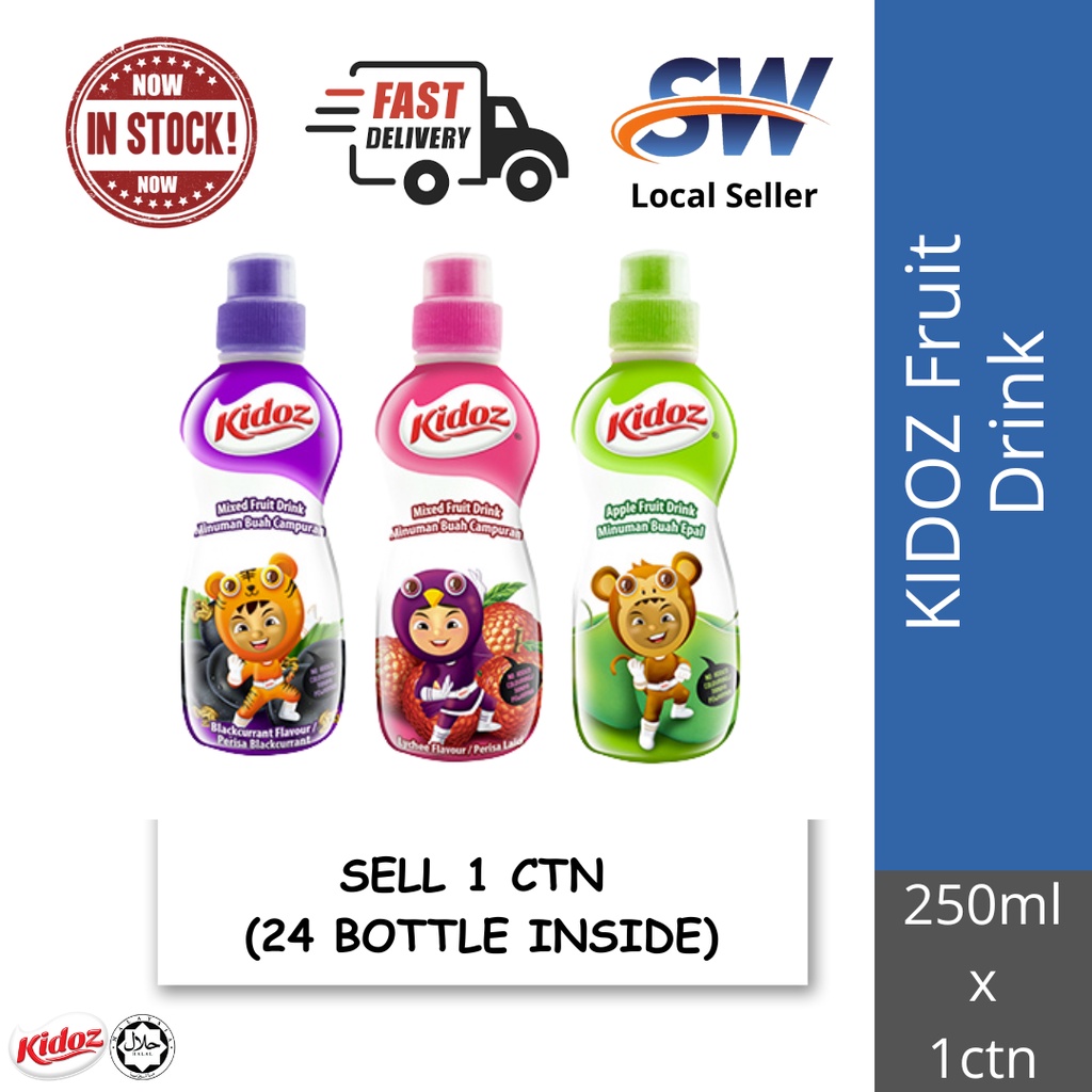 Kidoz Boyz Fruit Drink 250ml x 24 Bottle (1 Carton) | Shopee Malaysia
