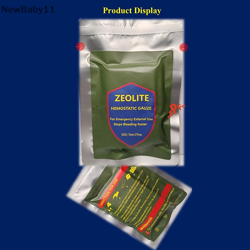 NY 1Bag Hemostatic Kaolin Gauze Combat Emergency Trauma Z-Fold Soluble ...