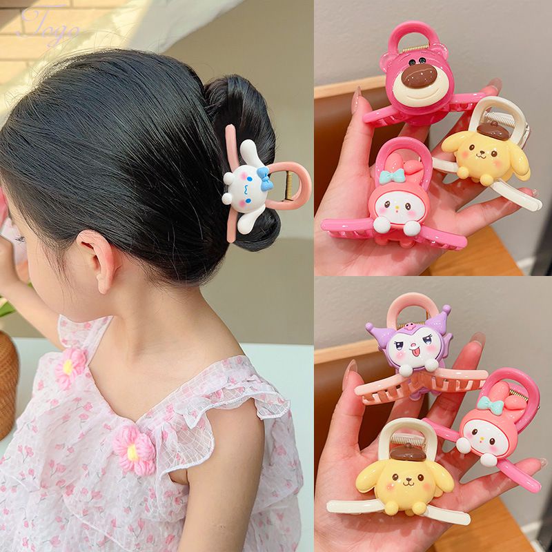 Sanrio Hair Clip Kuromi Cinnamoroll Plate Hair Catch Clip Cartoon ...