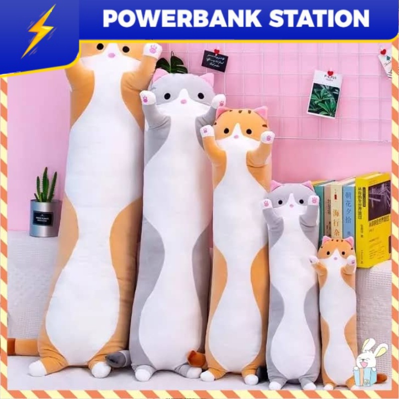 PSB_ CHEAP Anak Patung Kucing Cat Pillow Doll Plushie Toy Bolster Cat ...