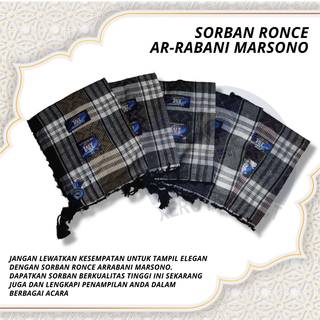 Arab Turban with Ronce Motif Ar Rabani Palestinian Turban with Latest ...