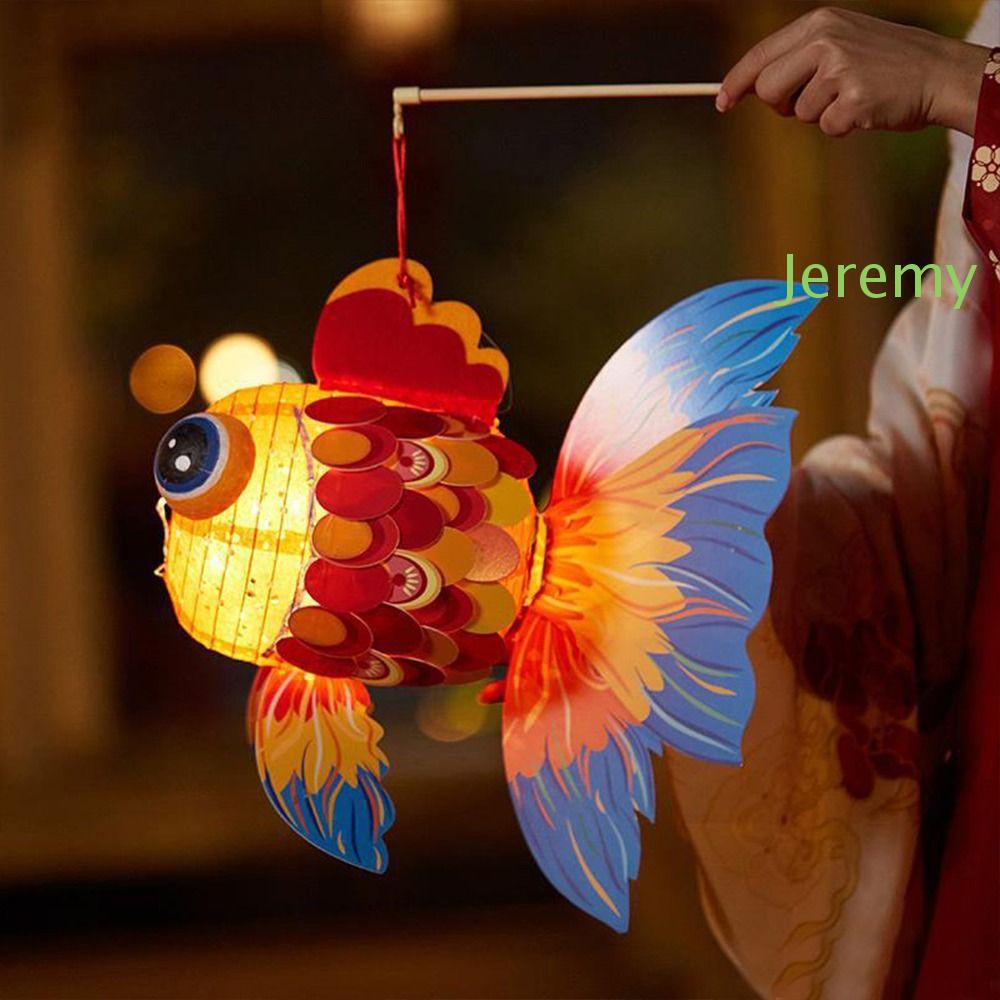 JEREMY1 Koi Carp Fish Lantern, Handmade With LED Light DIY Mid-Autumn ...