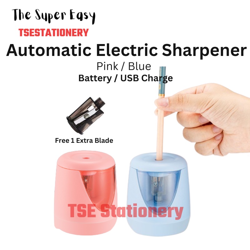 0866 1 Hole Battery / USB Electric Pencil Sharpener Automatic Pencil ...