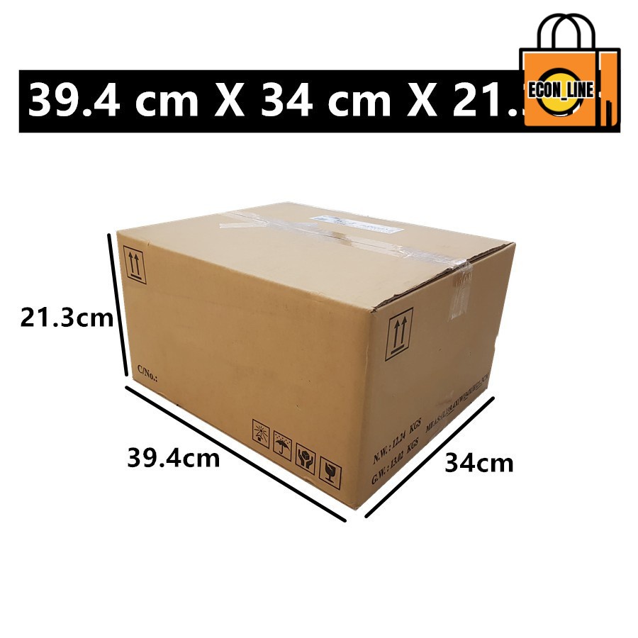 (39.4cm x 34cm x 21.3cm) USED CARTON BOX SIZE 3 Layer or above REUSE ...