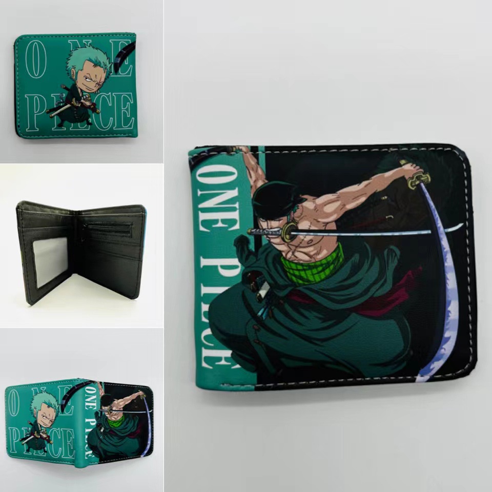 ONE PIECE Anime Wallet Luffy Coin Money Clips Roronoa Zoro Purse ...