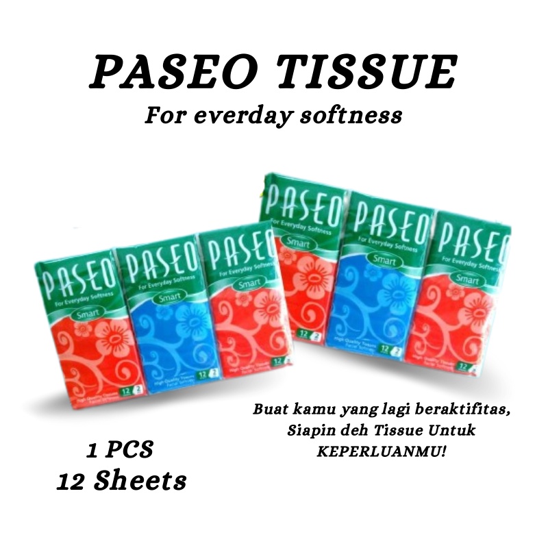 Adk -F104- Paseo Tissue 12 Sheets - Facial Tissue - 12sheet Pocket ...